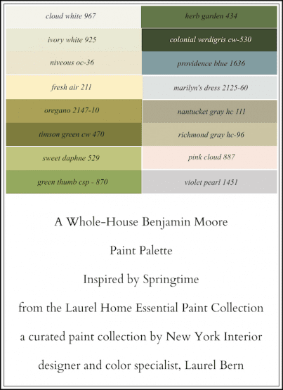 A 16-Color Spring-Inspired Whole-House Paint Palette