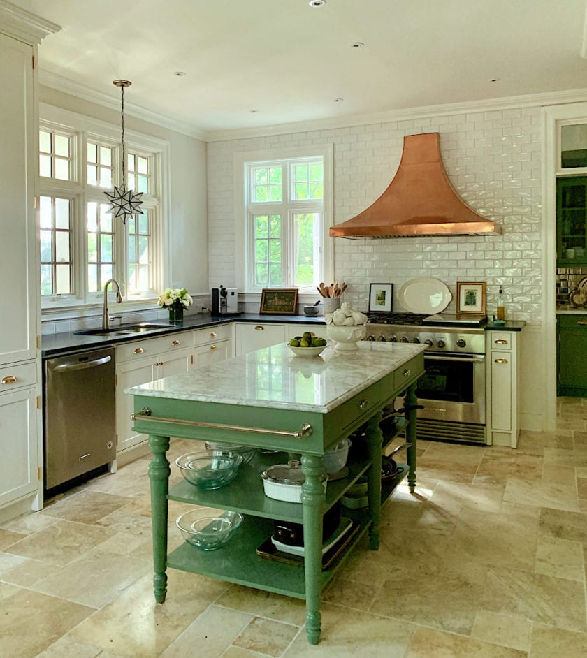 F&B Calke Green + An Iconic Wallpaper = Kitchen Heaven! - Laurel Home