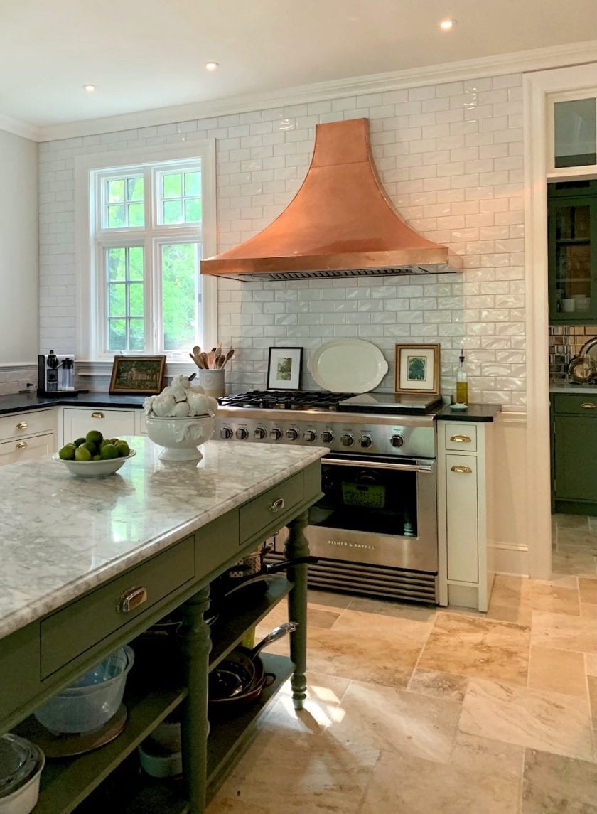 F&B Calke Green + An Iconic Wallpaper = Kitchen Heaven! - Laurel Home