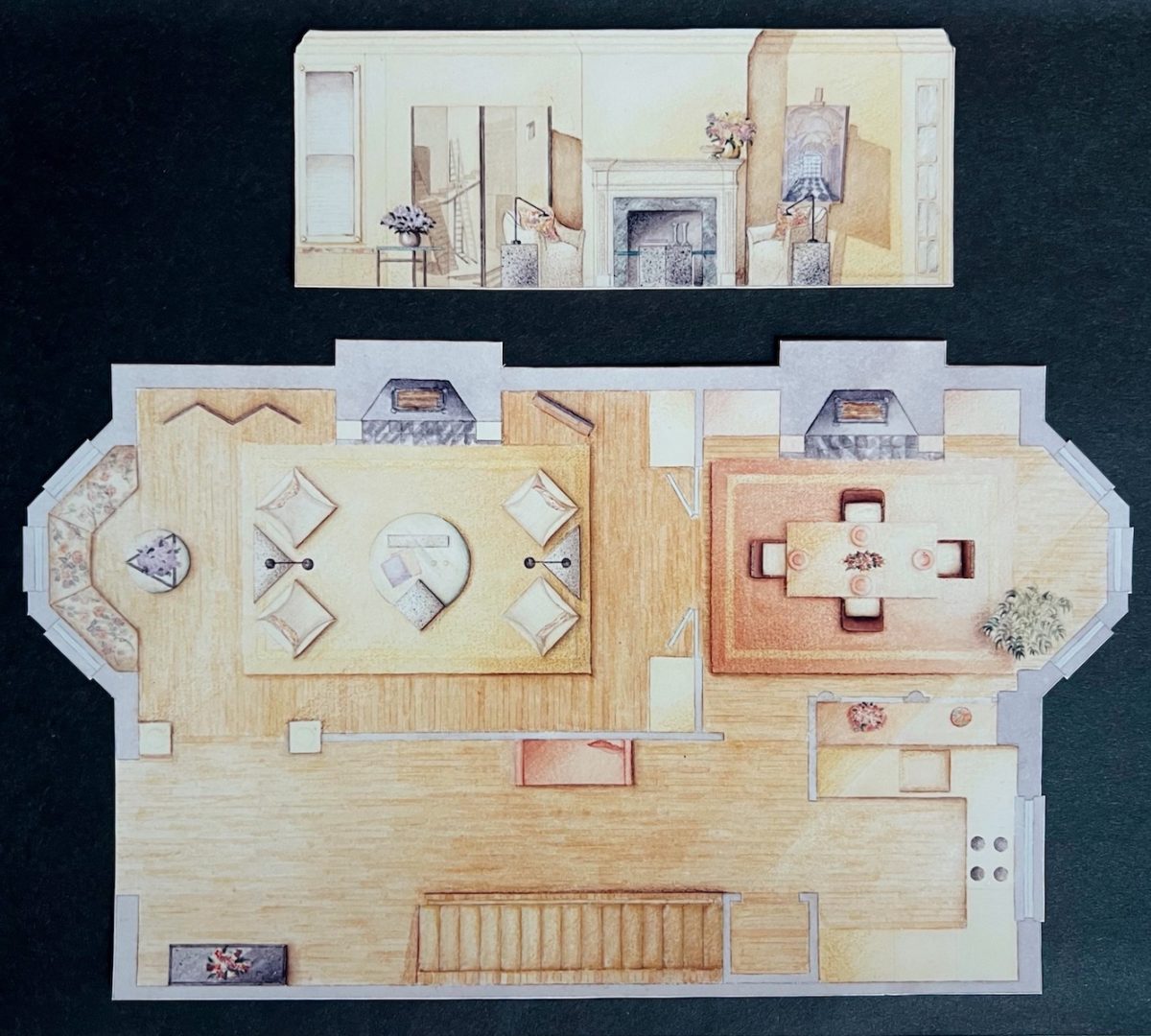 My Interior Design School Portfolio from 1988-1991 - Laurel Home