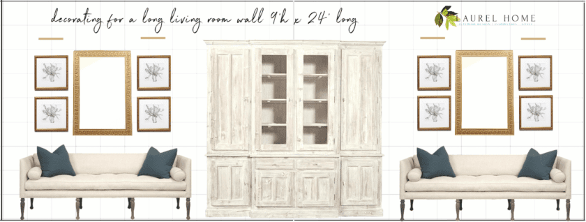 How To Decorate A Blank Long Living Room Wall - Laurel Home