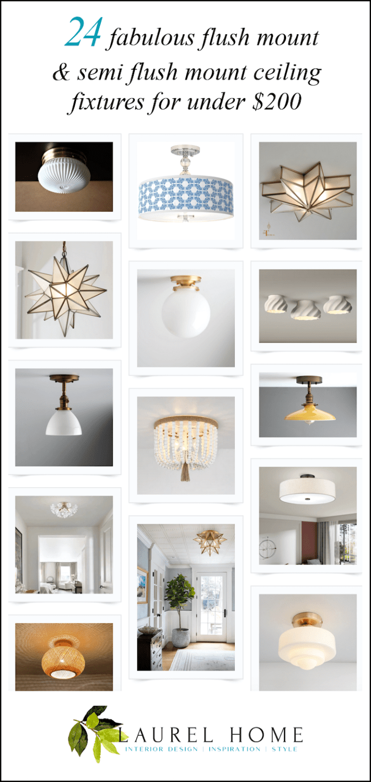 The Truth About Flush Mount Ceiling Lights & 24 Under $200! - Laurel Home