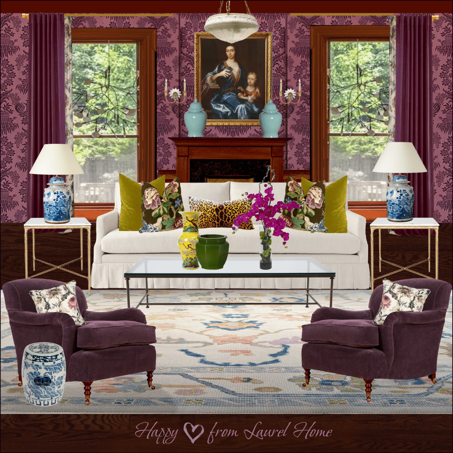 A Purple Color Scheme That Purple Haters Love! - Laurel Home