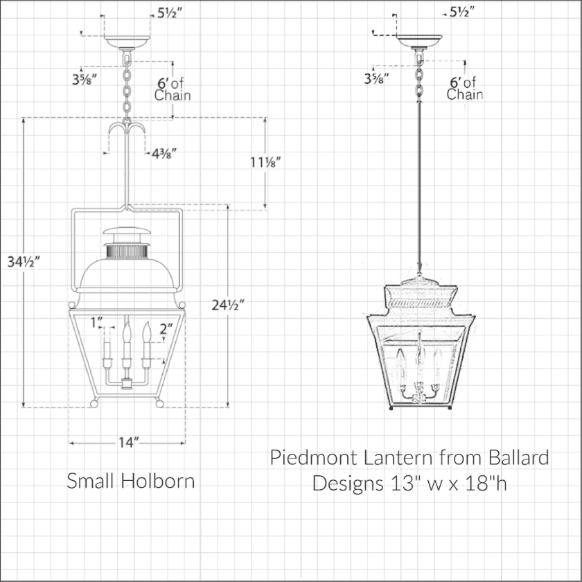 Ceiling Lanterns - How to Figure Out What Size to Get - Laurel Home