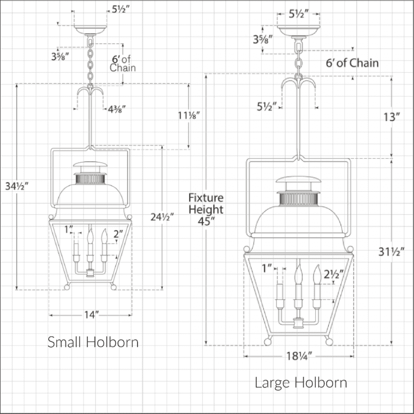 Ceiling Lanterns - How to Figure Out What Size to Get - Laurel Home