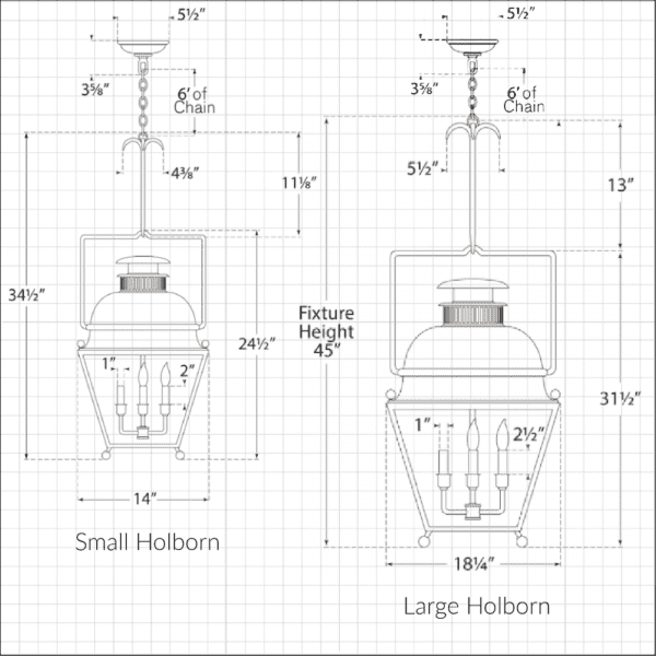 Ceiling Lanterns - How to Figure Out What Size to Get - Laurel Home