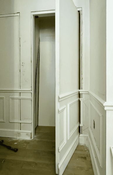 The Hidden Entry Doors With Wainscoting Are Finished! - Laurel Home