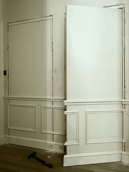 The Hidden Entry Doors With Wainscoting Are Finished! - Laurel Home