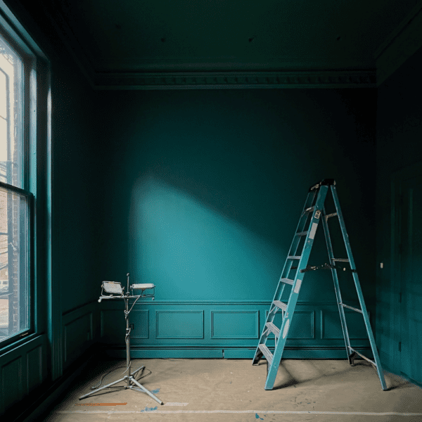 The Shocking Deep Paint Color In My Den! - Laurel Home