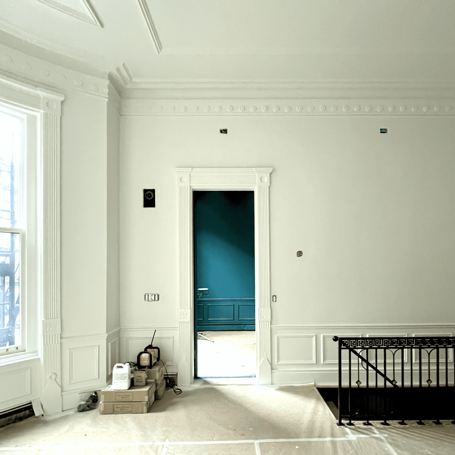 The Shocking Deep Paint Color In My Den! - Laurel Home