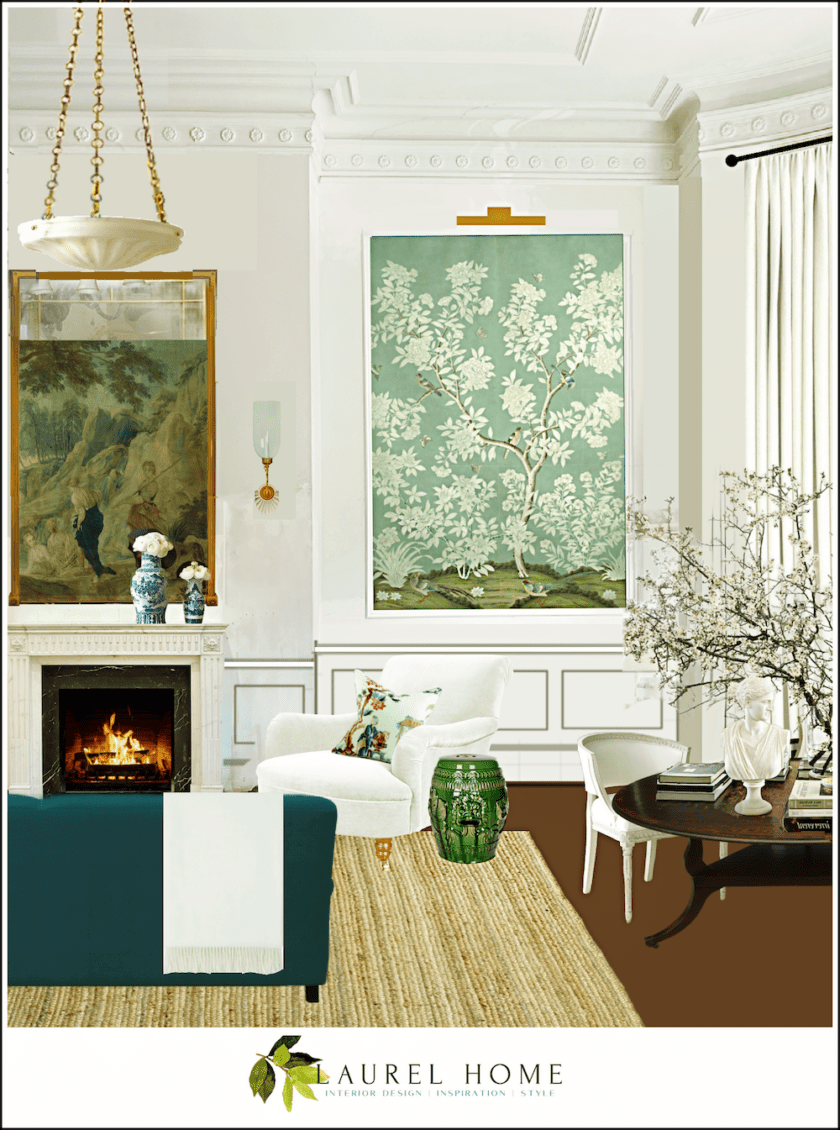 Living Room Roman Shades + Art + Den Shade Parts 1 & 2 - Laurel Home
