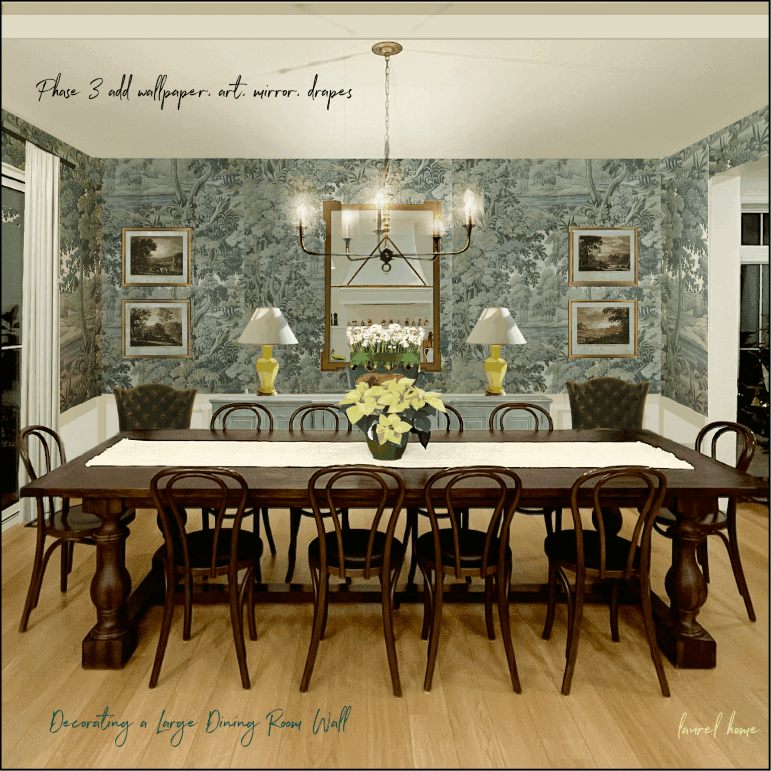 My Favorite Decorating Ideas for a Large Dining Room Wall (parts 1 & 2 ...